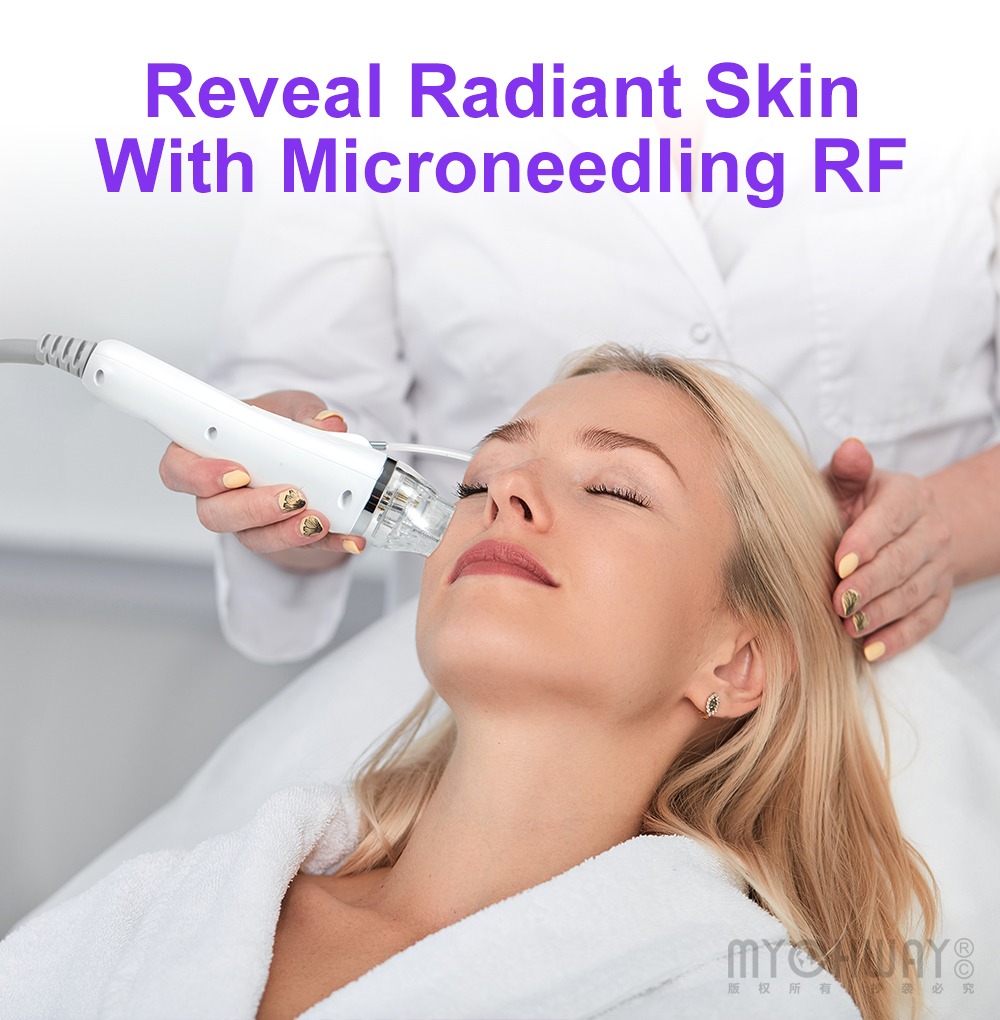 Gold Micro Crystal RF Machine Cold Hammer Pore Refining For Spa