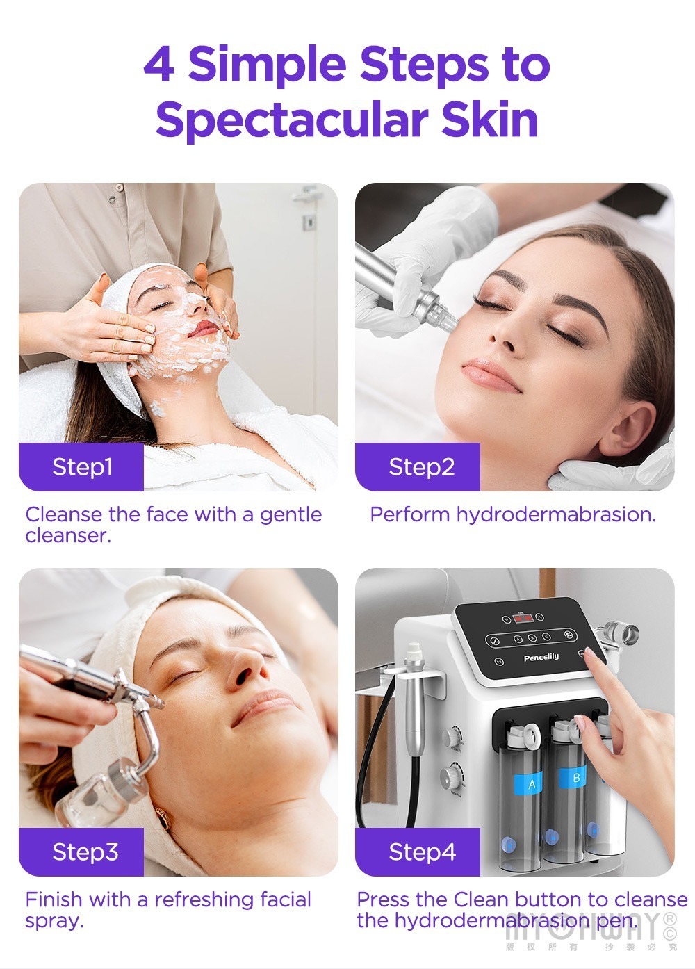 2 in1 Hydro Dermabrasion Machine For Deep Cleansing Hydration ...